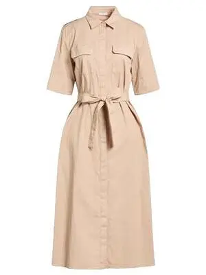 Peserico Midi Dress With Belt - Beige