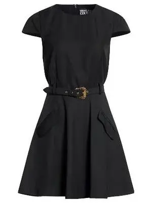 Versace Polyester Mini Dress With Belt - Black