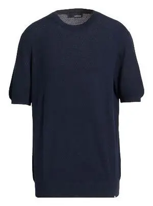 LARDINI Midnight Cotton Sweater - Blue