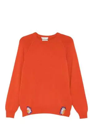A.N.G.E.L.O. VINTAGE CULT Embroidered Wool Sweater - Orange