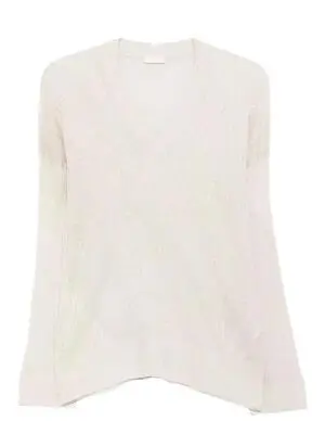 Liu Jo Long-sleeve V-neck Sweater - Neutrals