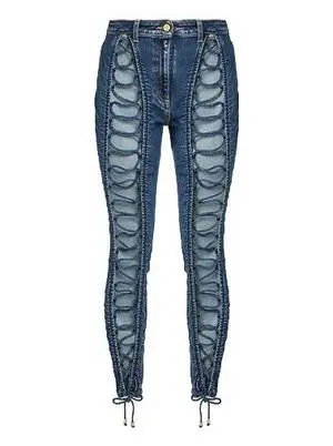 Elisabetta Franchi Cotton-blend Jeans - Blue