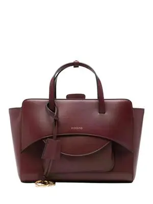 HIDESINS Flap Leather Tote Bag - Red