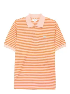 Lacoste Striped Polo Shirt - Orange