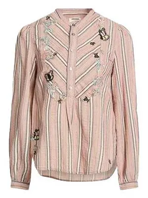 Zadig&Voltaire Striped Embroidered Top - Red