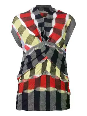 Junya Watanabe Sleeveless Wrap Top - Grey