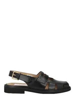 Thom Browne Leather Slingback Sandals - Black