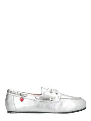 Moschino Leather Loafers - Silver