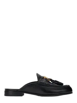 Valentino Garavani Vlogo Leather Tassel Mules - Black
