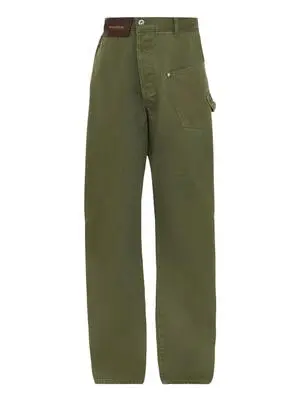 JW Anderson Twisted Workwear Straight Leg Jeans - Green
