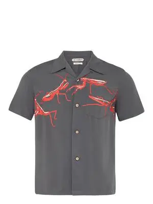 JW Anderson Short Sleeve Camp Collar Shirt - Grey