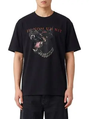 IH NOM UH NIT Printed Cotton T-shirt - Black