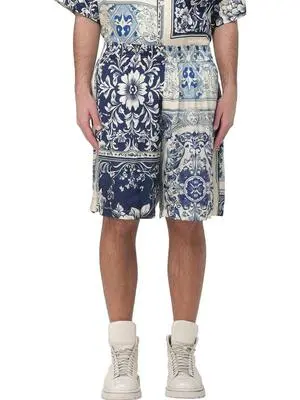 IH NOM UH NIT Viscose Shorts With Floral Print - Blue
