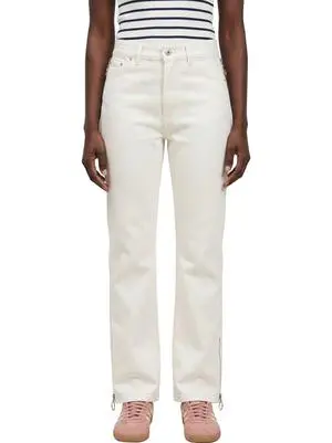Rabanne The Kick It" Cotton Denim Jeans - Ivory