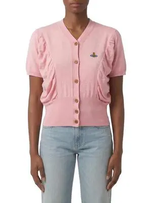 VIVIENNE WESTWOOD Vivienne Westwood Wool And Silk Cardigan With Ruffles Pink
