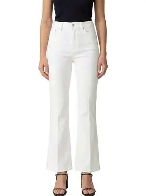 CYCLE Flared Cotton Denim Jeans - White