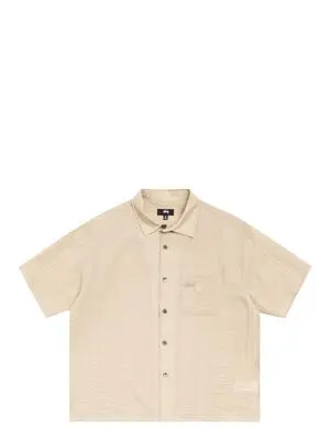 StÜssy Pleated Textured Shirt - Tan