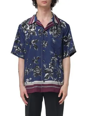 Dolce & Gabbana Floral Print Silk Shirt - Blue