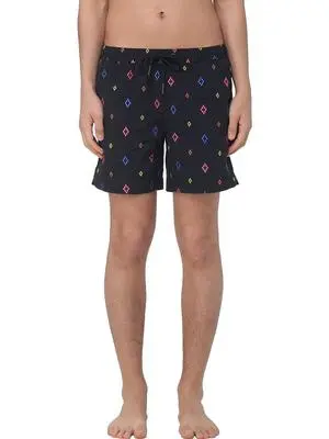 COUNTY OF MILAN Swimsuit With Diamond Print - Black