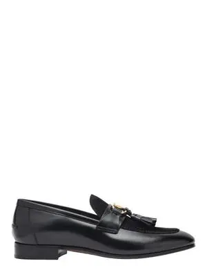 Valentino Garavani Vlogo Signature Tasseled Loafers - Black