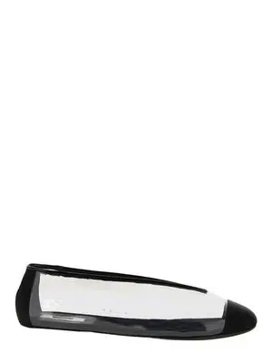 Moschino Moschino Couture PVC And Satin Ballet Flats Black