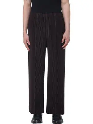 Issey Miyake Homme Plissé Pleated Wide-leg Pants - Violet