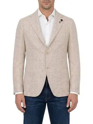 LARDINI Plaid Blazer - Beige