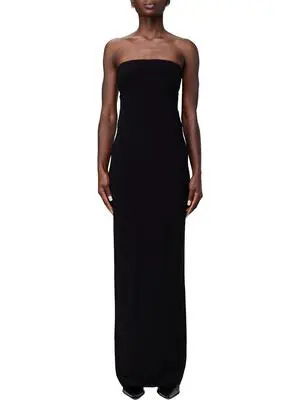 Norma Kamali Strapless Column Gown - Black