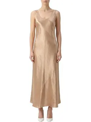Max Mara MM Max Mara Satin Midi Dress Beige