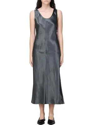 Max Mara Satin Midi Dress - Grey