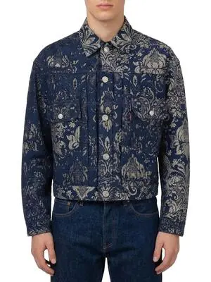 Junya Watanabe Printed Denim Jacket - Blue