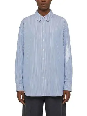 MAISON MARGIELA Striped Shirt - Gnawed Blue