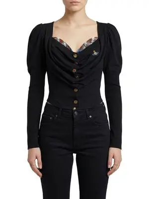 VIVIENNE WESTWOOD Vivienne Westwood Black Sweater With Tartan Detail Red