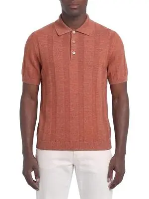 Brunello Cucinelli Cotton Knit Polo Shirt - Peach