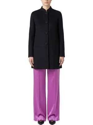Valentino Garavani Button Detailed Coat - Black