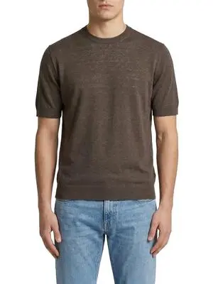 ZANONE Short Sleeve Knit Sweater - Grey