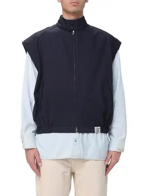 GOLDEN GOOSE Sleeveless Cotton Bomber Jacket - Blue