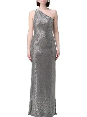 SELF-PORTRAIT Self-Portrait Sequined One-Shoulder Maxi Dress