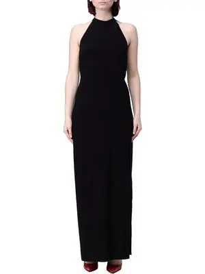 Norma Kamali Halterneck Maxi Dress With Slit - Black