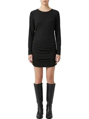 Patrizia Pepe Ruched Mini Dress - Black