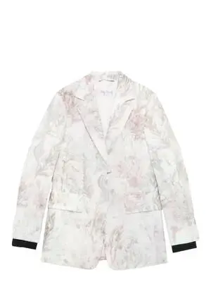 Max Mara Floral Print Blazer - White