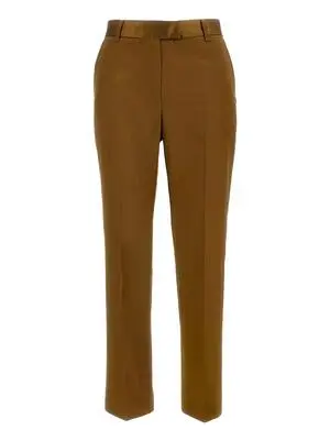 Alberto Biani Straight Trousers Brown
