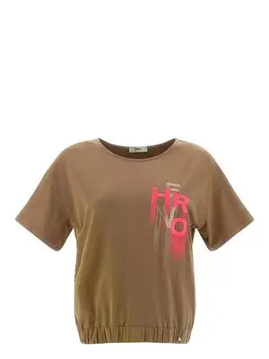 Herno Logo Crew-neck Top - Neutrals