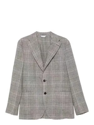 Boglioli Check-pattern Blazer - Grey