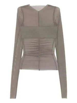 Rick Owens Temple Long-sleeve Bandeau Top - Grey