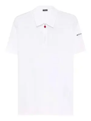 Kiton Zip Cotton Polo Shirt - White