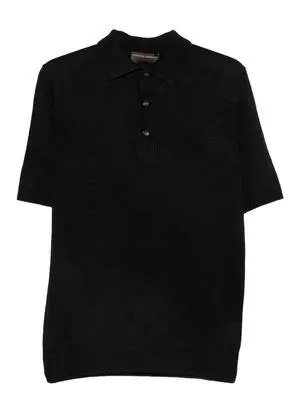 FILIPPO DE LAURENTIIS Panelled Polo Shirt - Black