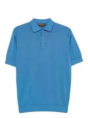 FILIPPO DE LAURENTIIS Cotton Polo Shirt - Blue