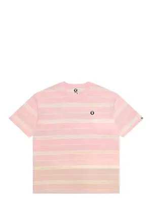 AAPE BY *A BATHING APE Striped Logo-detail T-shirt - Pink