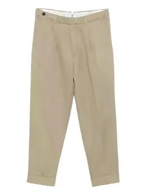 PT TORINO Pleated Cuffed Trousers - Neutrals